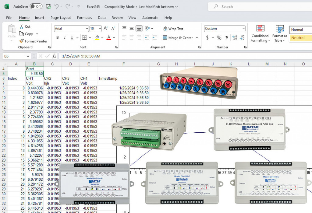 WinDaq ExcelLink Advanced Trigger Real-Time ExcelLink